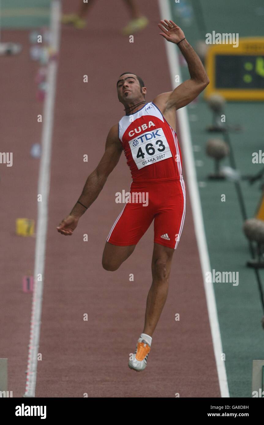Cubas alberto juantorena during the mens long jump hi-res stock ...