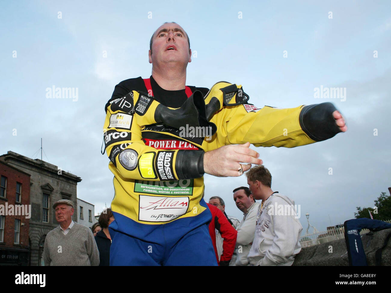 Graham Boanas, 44, from Hull after he crossed the River Liffey in ...