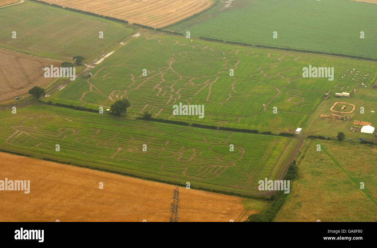 An aerial view of york maze hi-res stock photography and images - Alamy