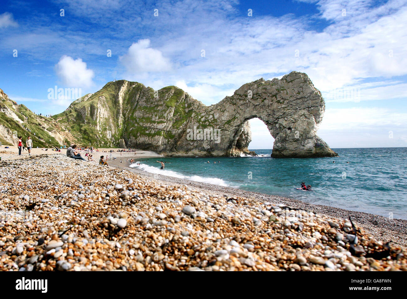 Summer Weather - British Coastline - Durdle Door - Dorset - 2007 Stock ...