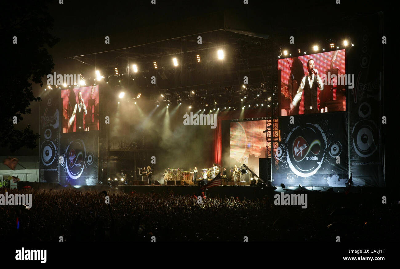 The killers at the festival at hylands park in chelmsford hi-res stock ...
