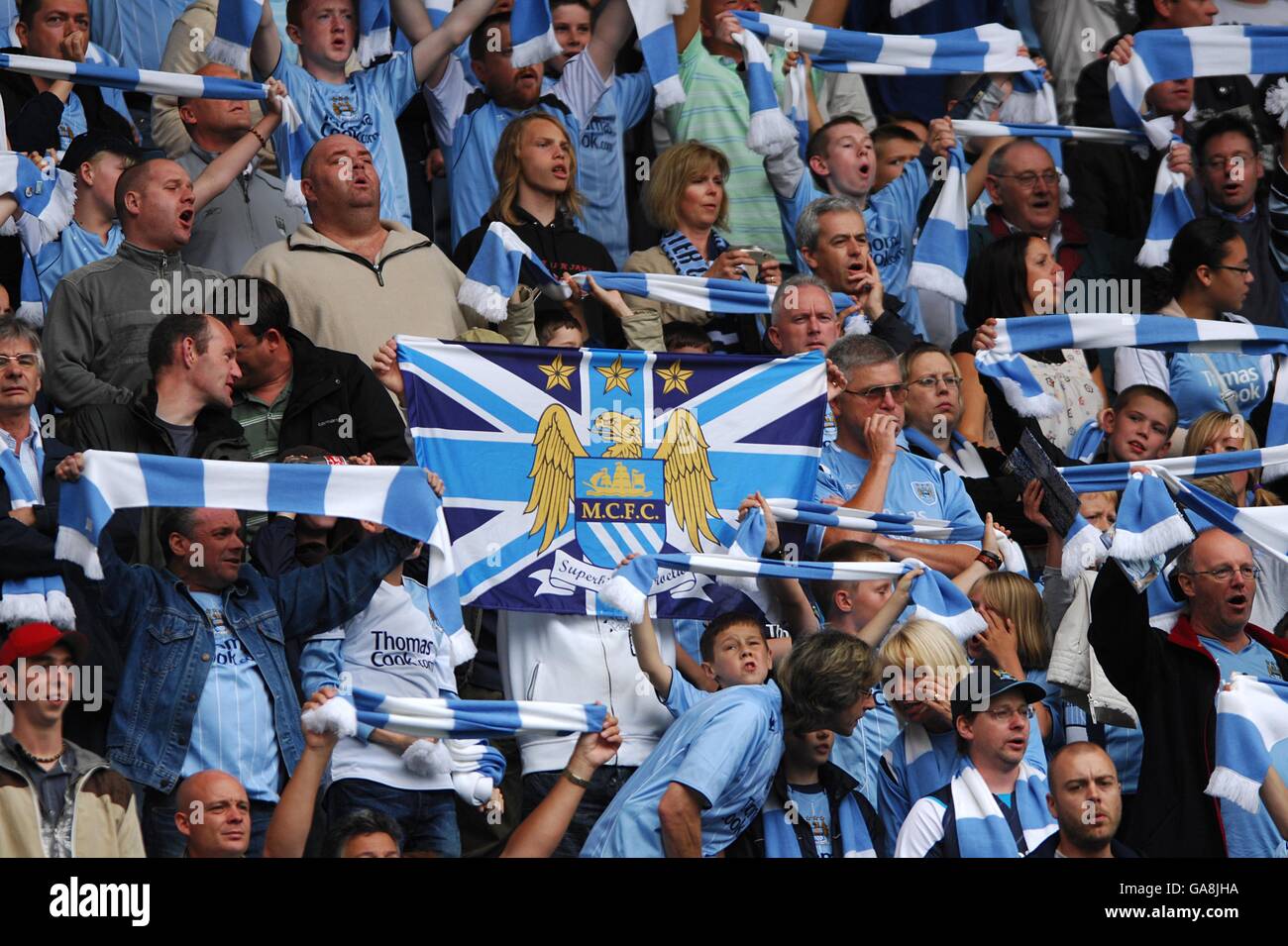 Manchester city support hi-res stock photography and images - Alamy