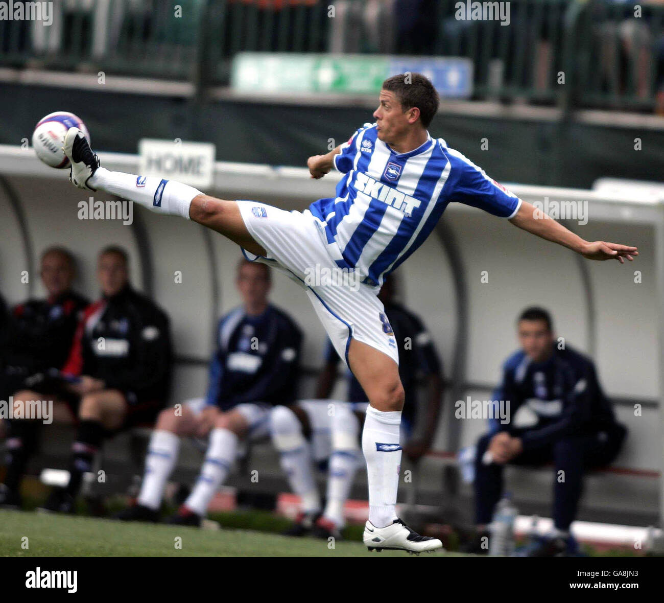 Alex Revell stops a ball during the Coca-Cola Football League One match ...