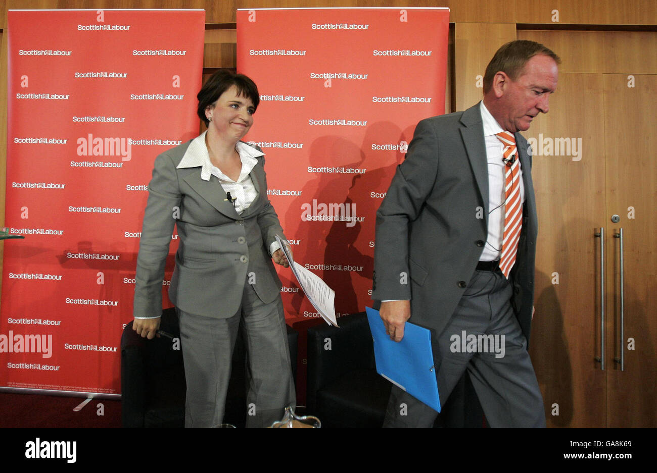 Wendy Alexander and Tom McCabe after it was announced that she is to be ...