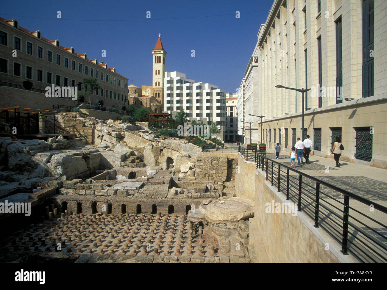 the old town of the city of Beirut in Lebanon in the middle east Stock ...