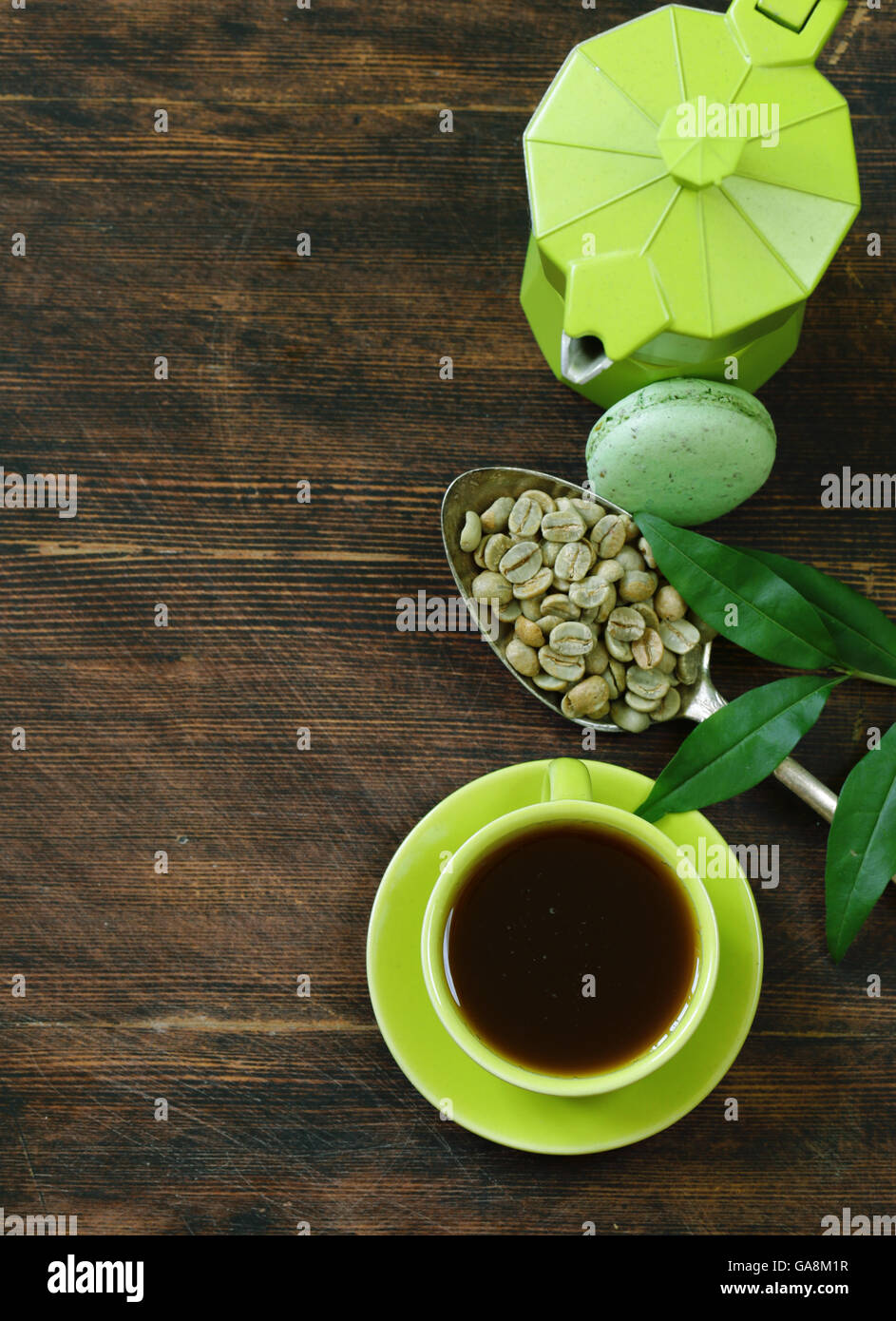 natural organic green coffee beans, healthy food Stock Photo - Alamy