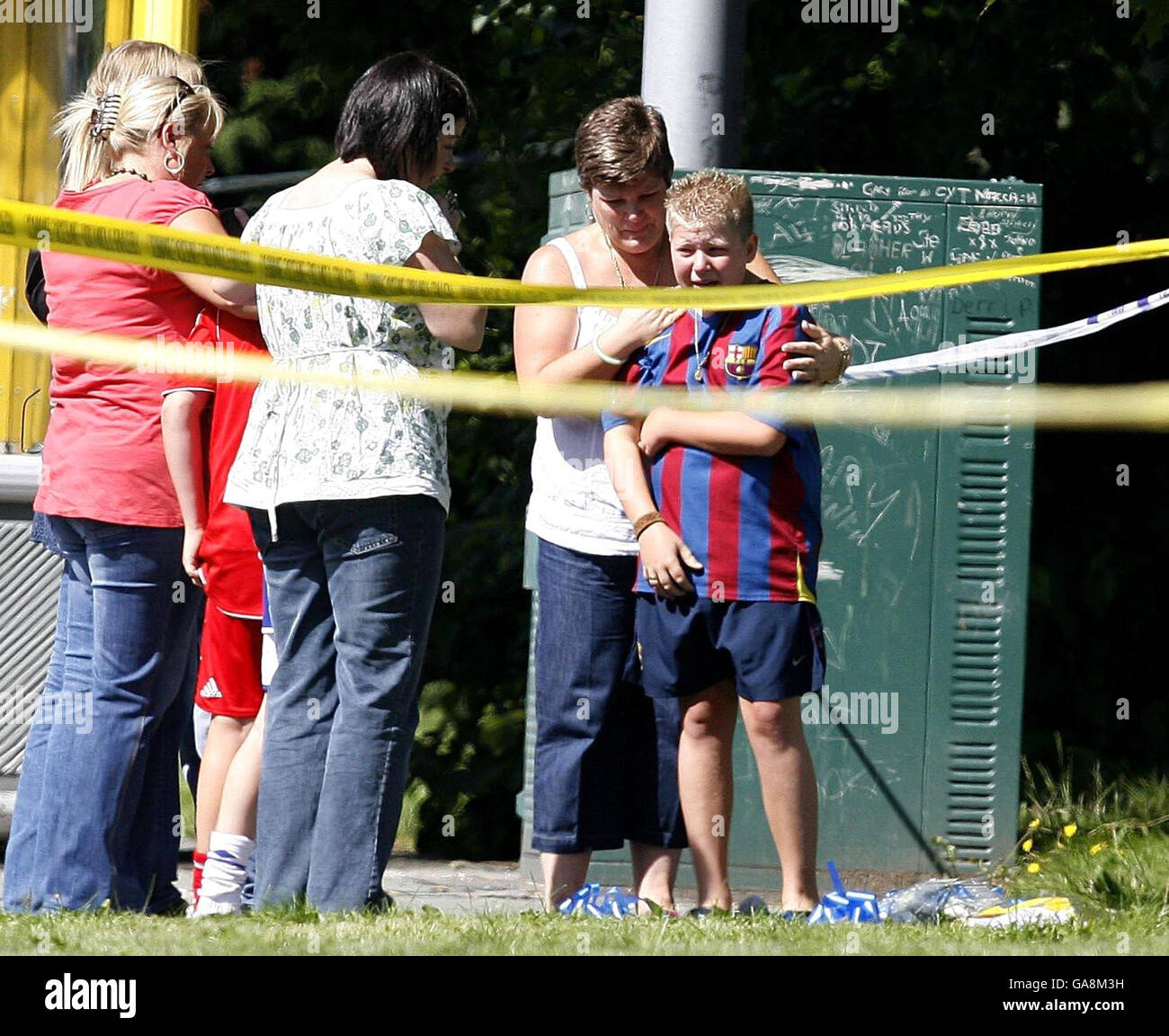 The scene outside the Fir Tree pub in Croxteth, Liverpool, where 11 ...