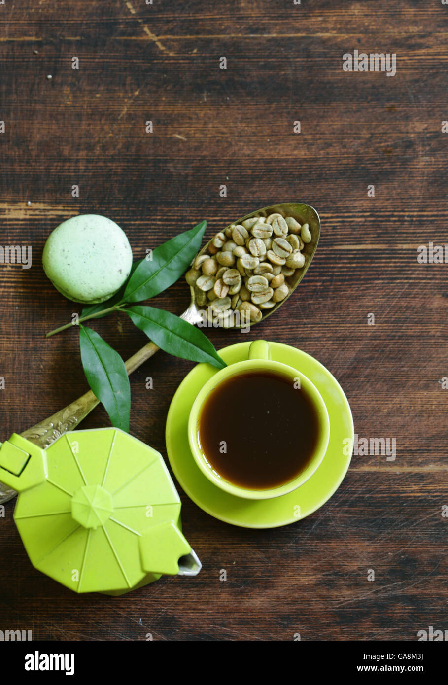 natural organic green coffee beans, healthy food Stock Photo - Alamy