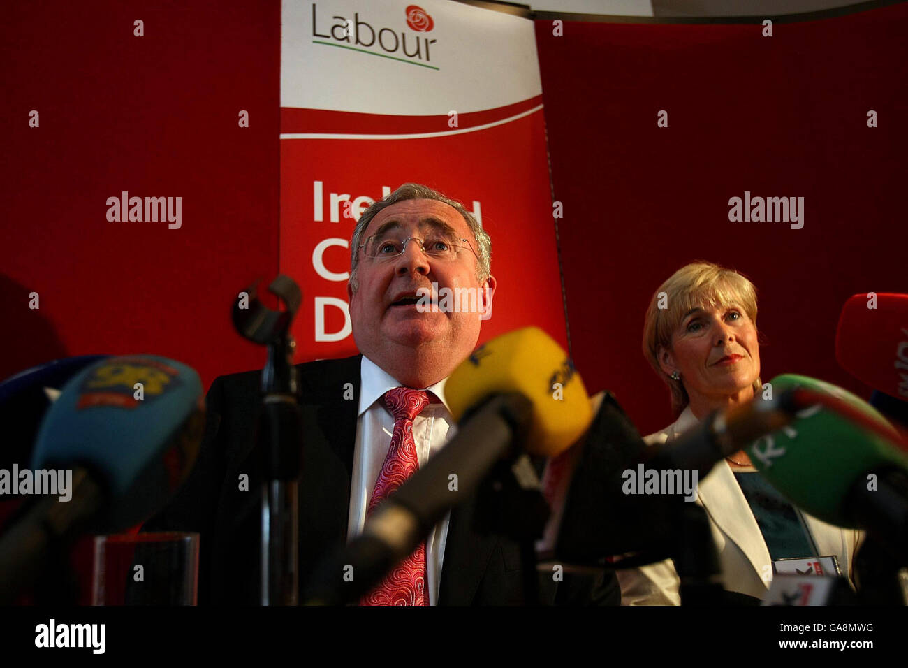 Pat Rabbitte pictured with Liz McManus who will as deputy leader act as ...