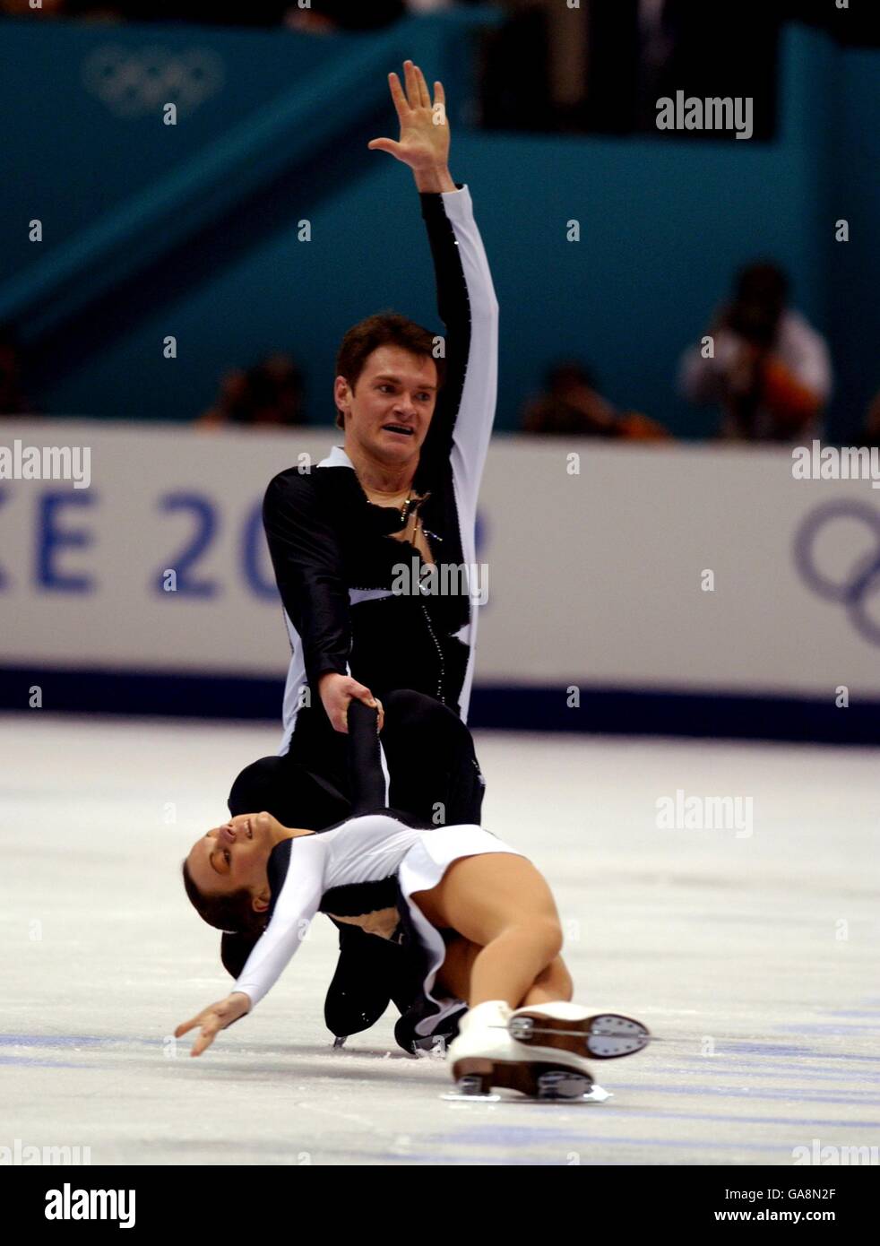 Russia's Maria Petrova and partner Alexei Tikhonov in action during the ...