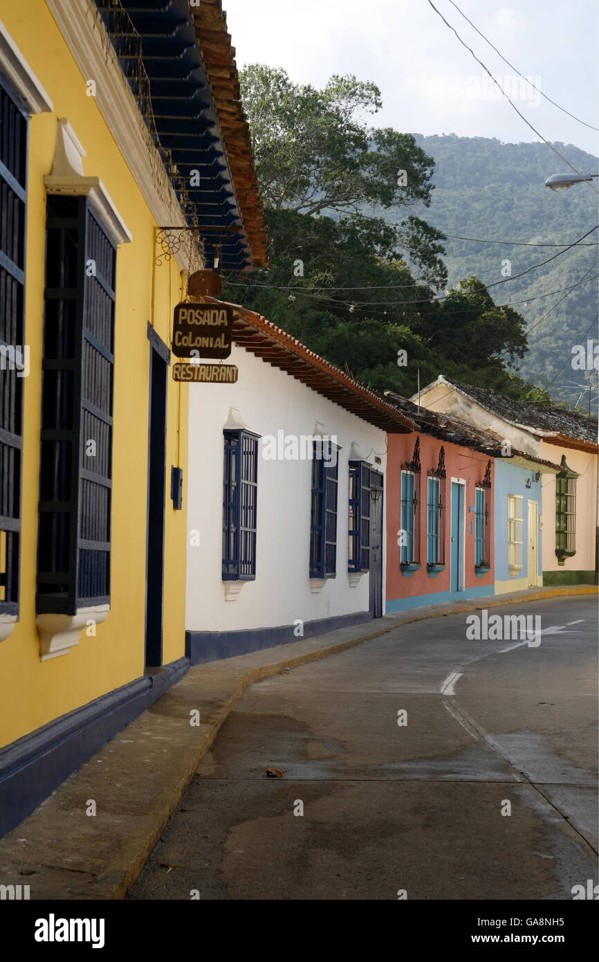 the village of choroni on the caribbean coast in Venezuela Stock Photo ...