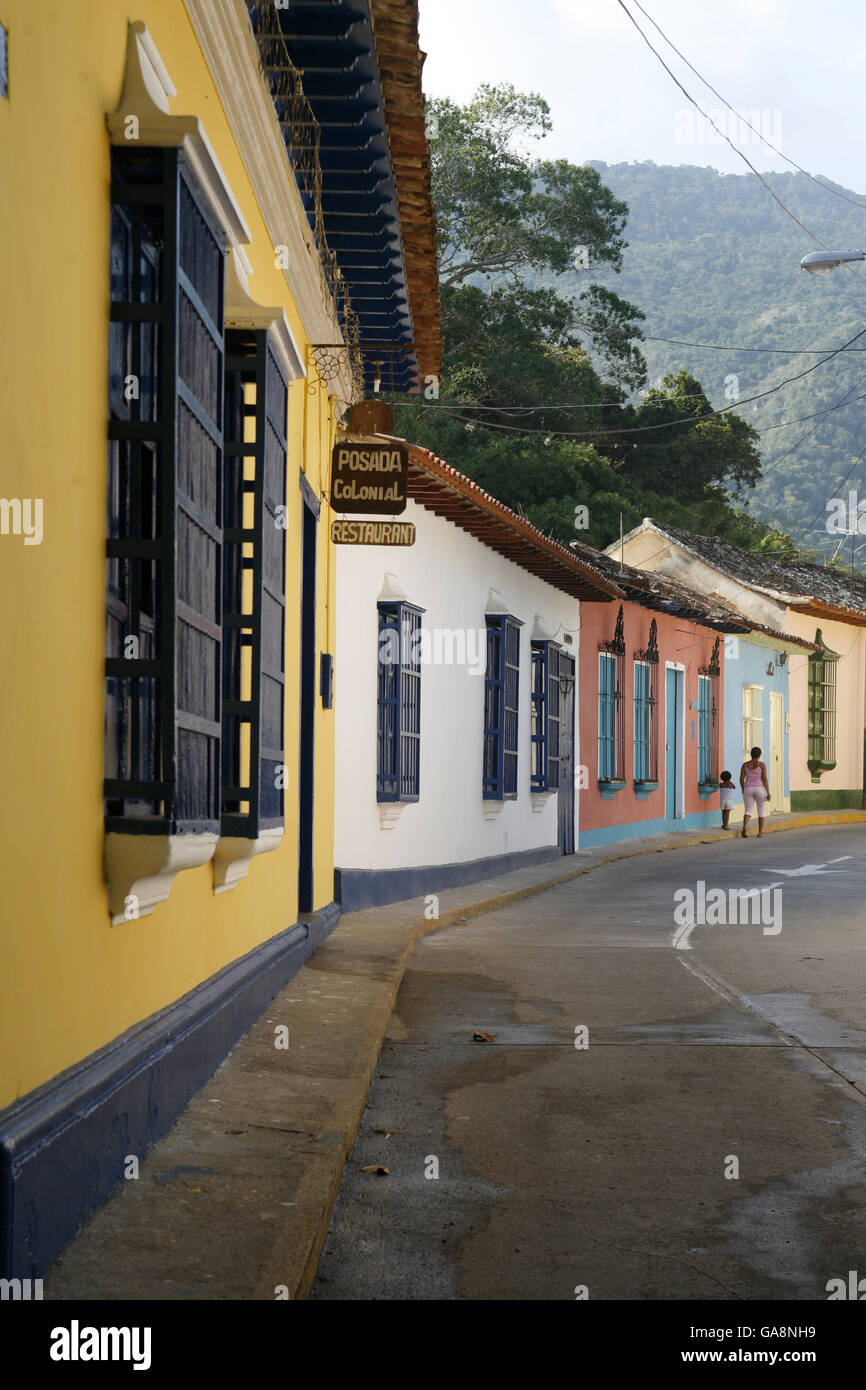 the village of choroni on the caribbean coast in Venezuela Stock Photo ...