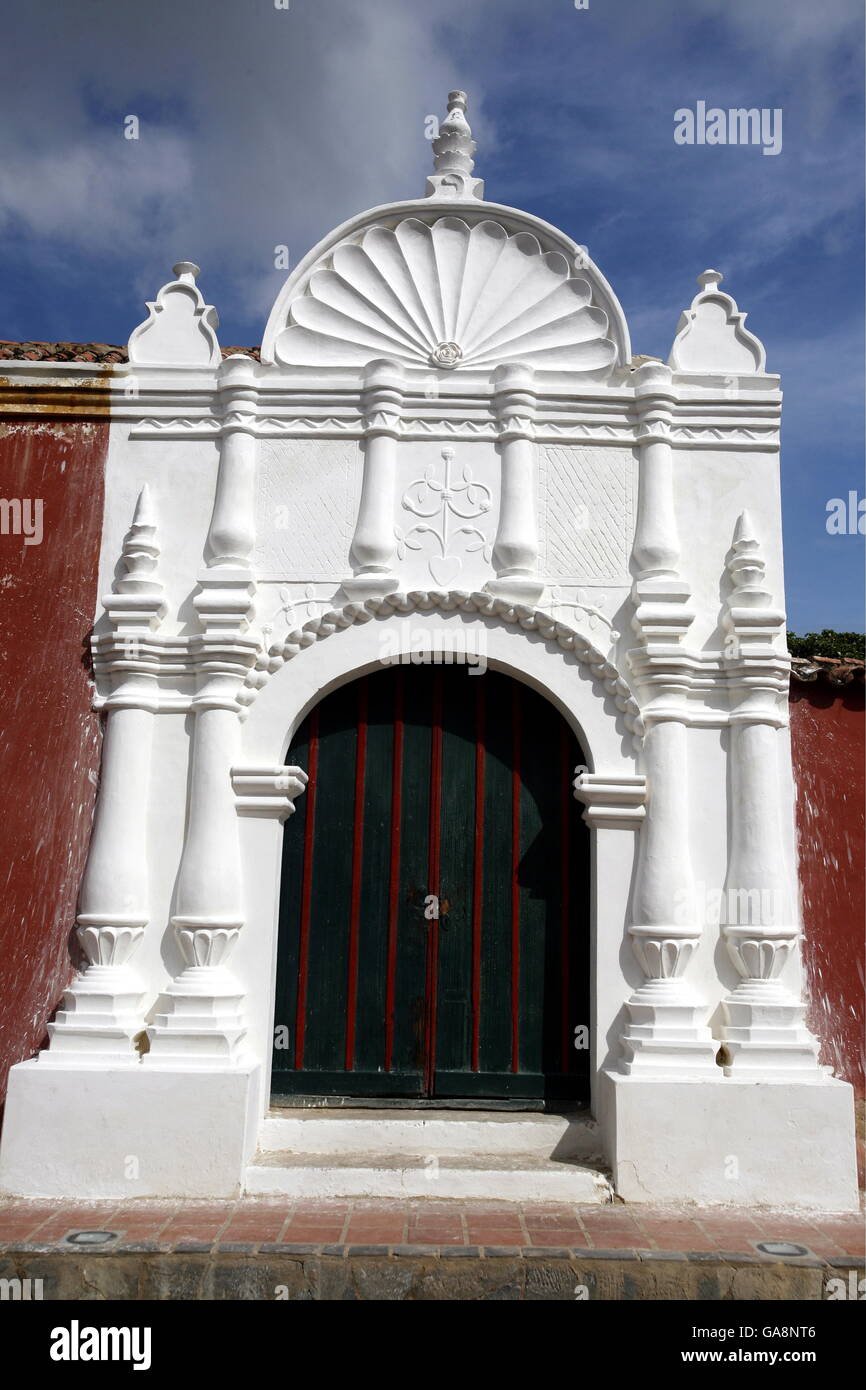 a colonial house in the town of Coro in the west of Venezuela Stock ...