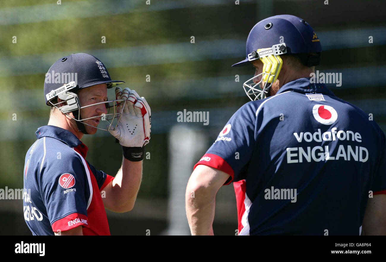 Paul collingwood andrew flintoff during training session at edgbaston ...
