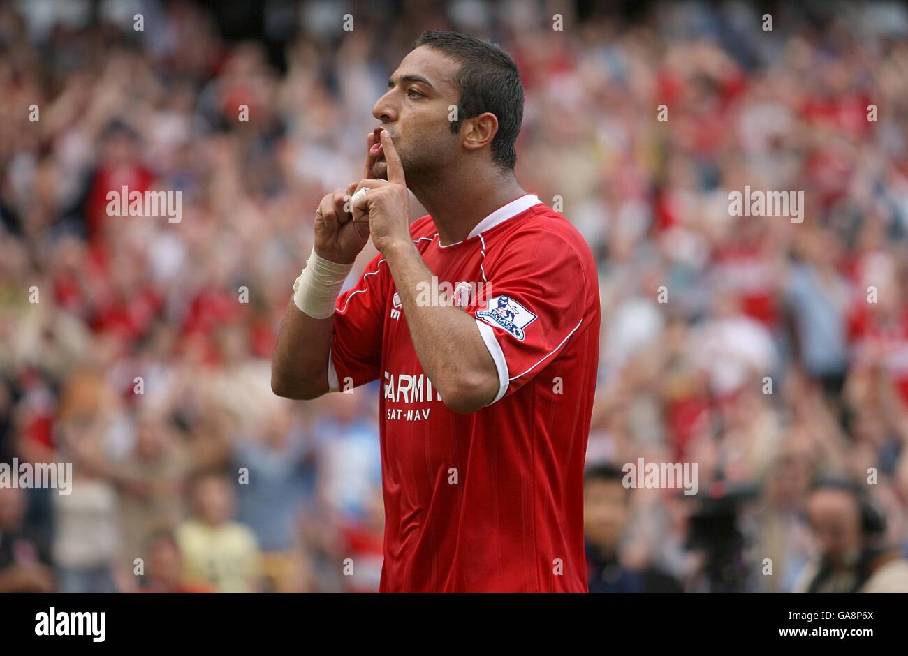Middlesbroughs mido celebrates after scoring an equalizer hi-res stock ...