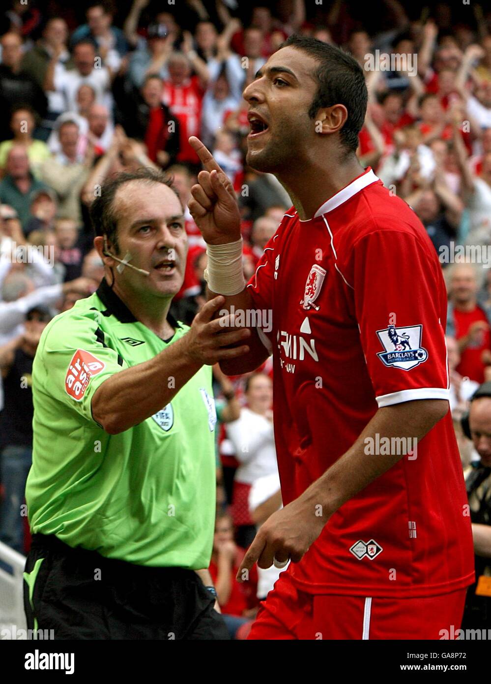 Middlesbrough's Mido celebrates scoring the second goal of the game, in ...