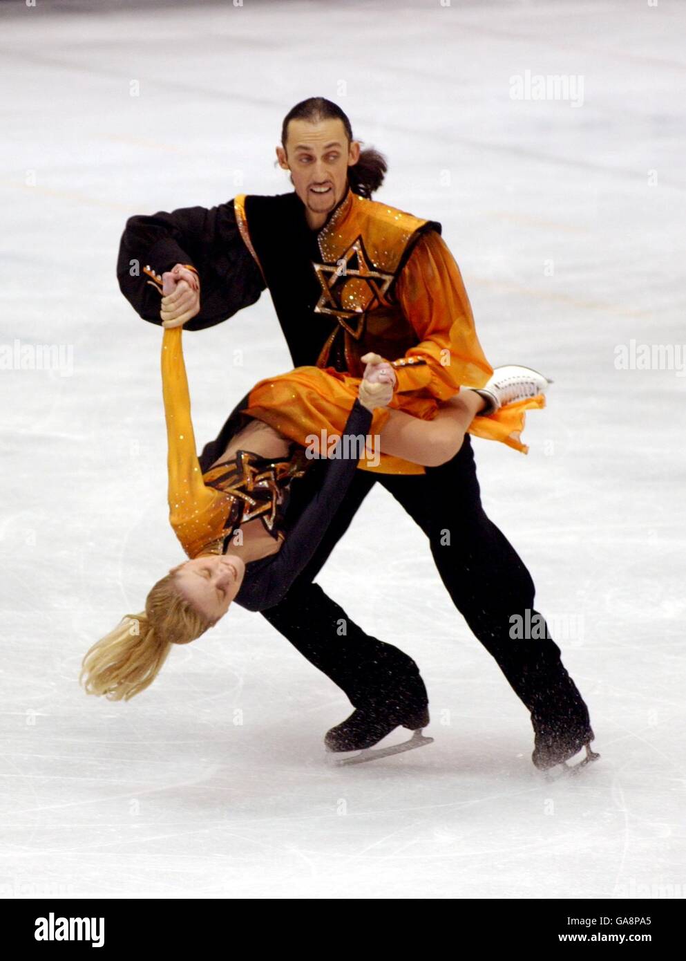 Israel's Galit Chait and her partner Sergei Sakhnovski in action during ...