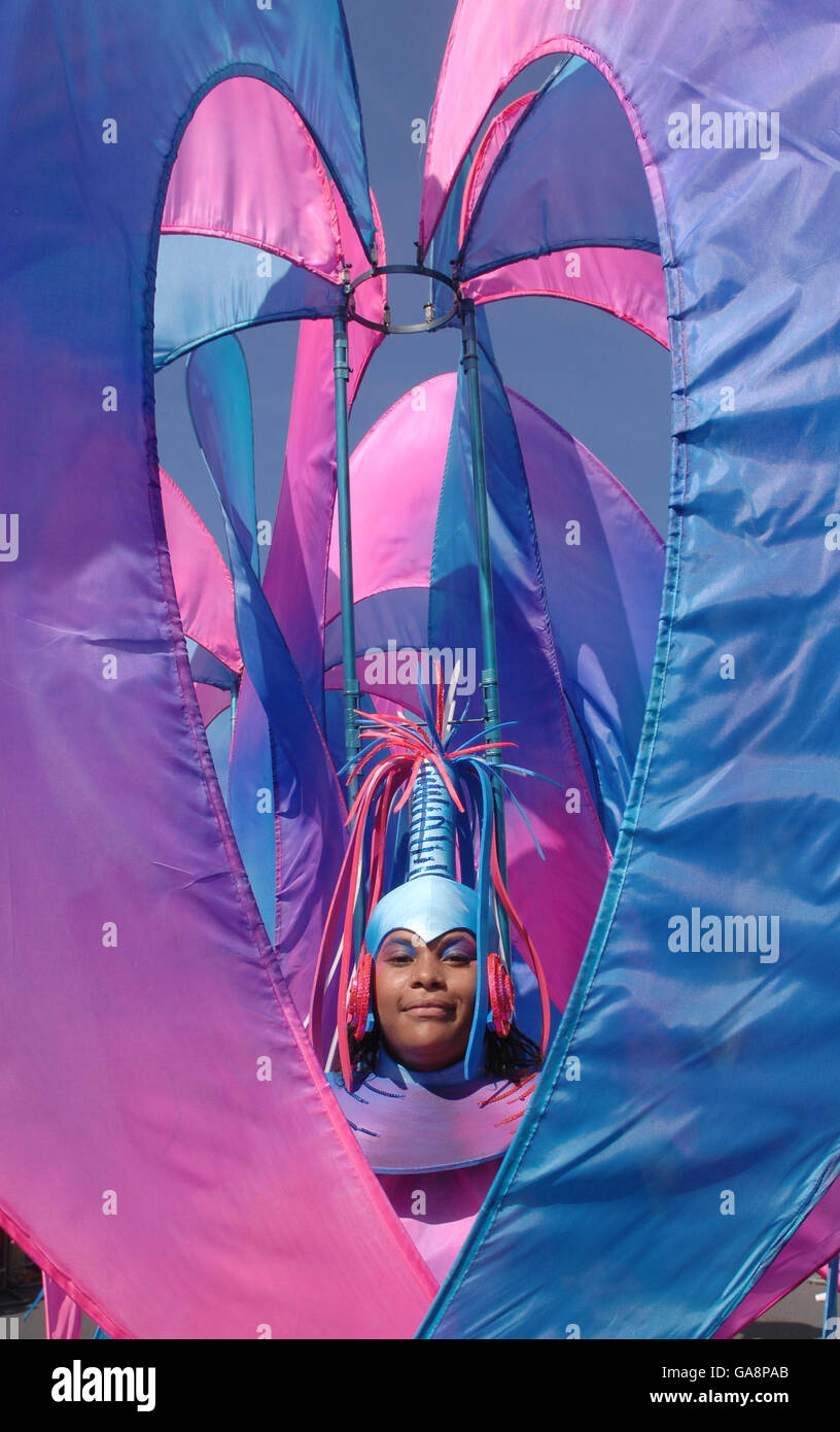 Carnival revellers at Notting Hill Carnival's children's day Stock ...