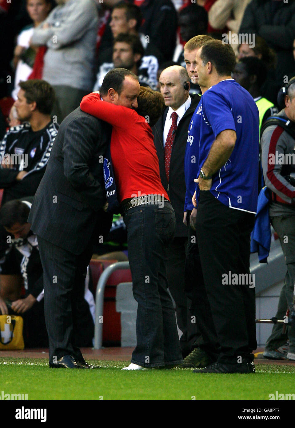 The family of murdered 11-year-old Rhys Jones before kick off Stock ...
