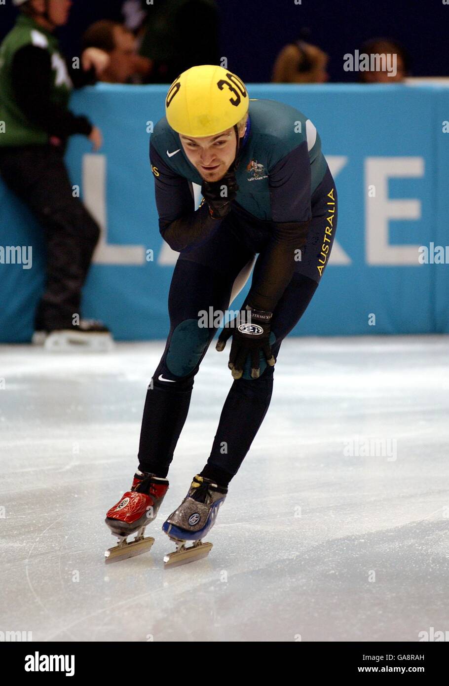 Australias steven bradbury after his quarter final hi-res stock ...