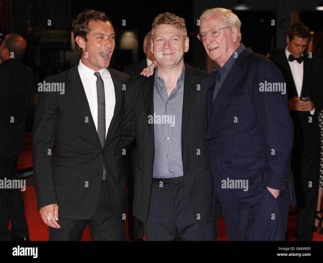 AP OUT (From left to right) Jude Law, Kenneth Branagh and Sir Michael ...
