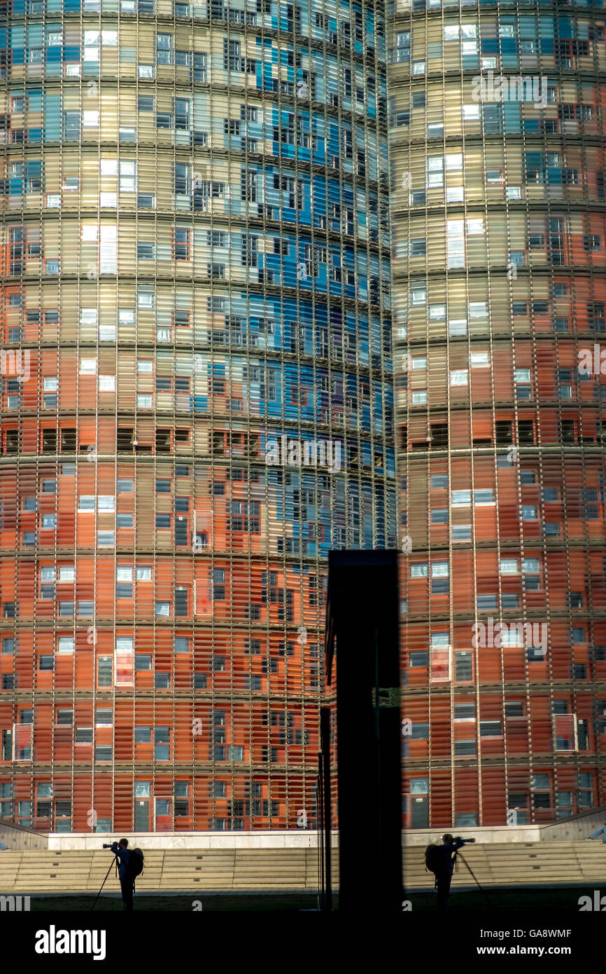 Agbar Tower, designed by architect Jean Nouvel. The building is located ...