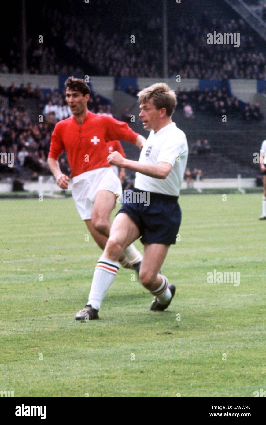 Soccer - Friendly - England v Switzerland. Gerry Hitchens, England ...
