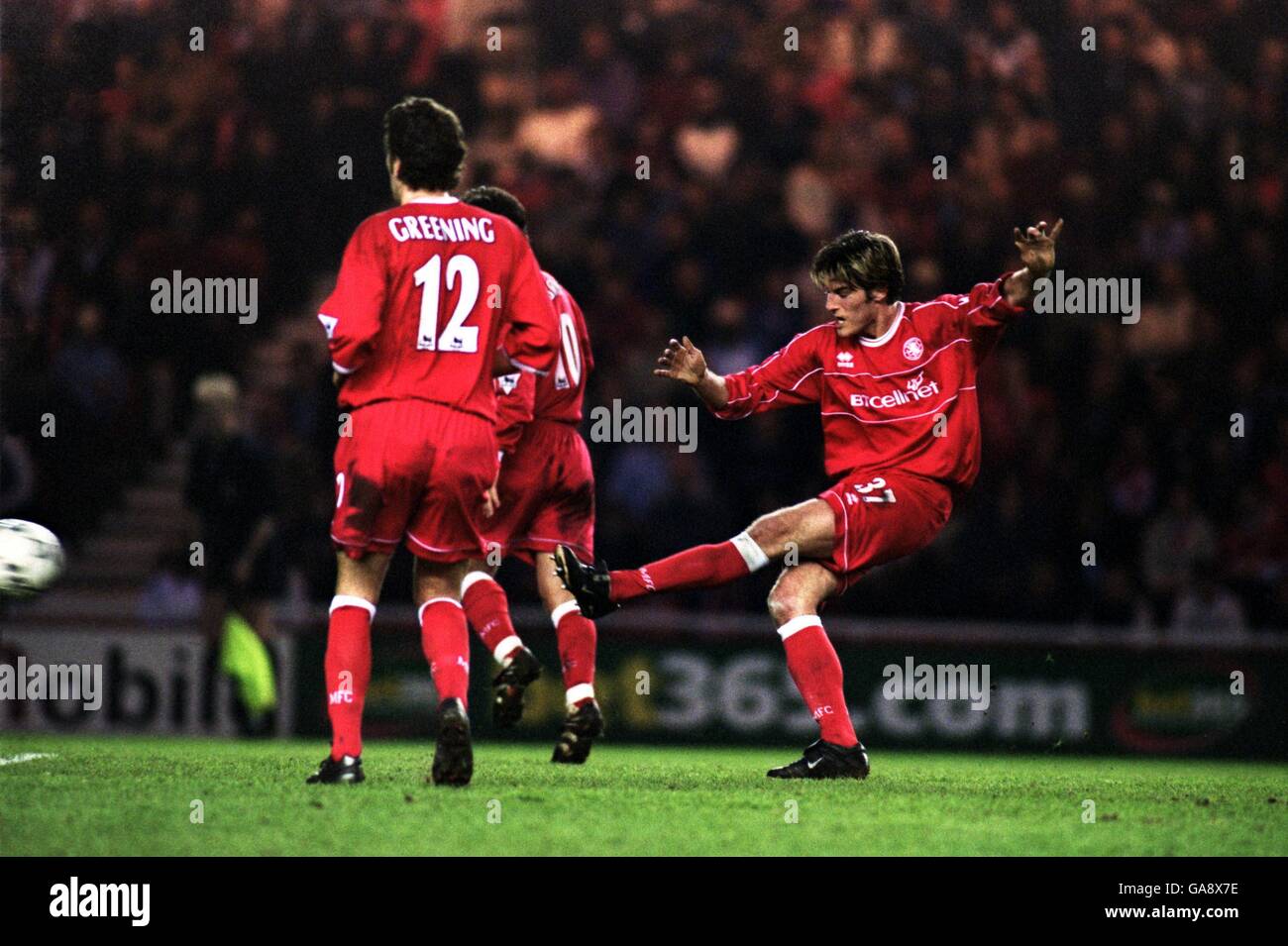 Middlesbroughs franck queudrue the equaliser against tottenham hotspur ...