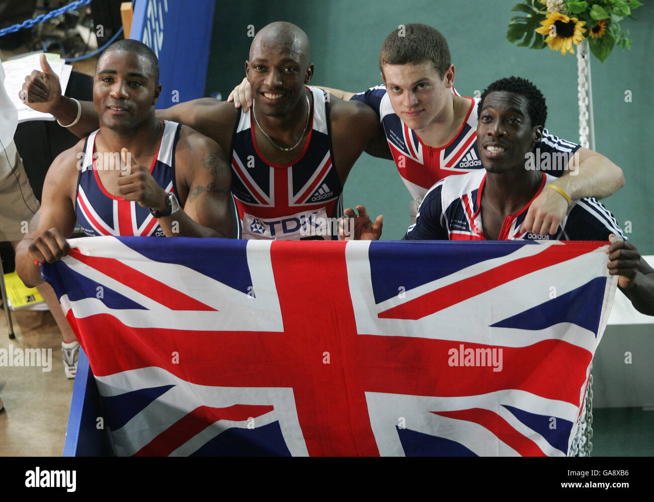 Great Britain's L-R: Mark Lewis Francis, Marlon Devonish, Craig ...