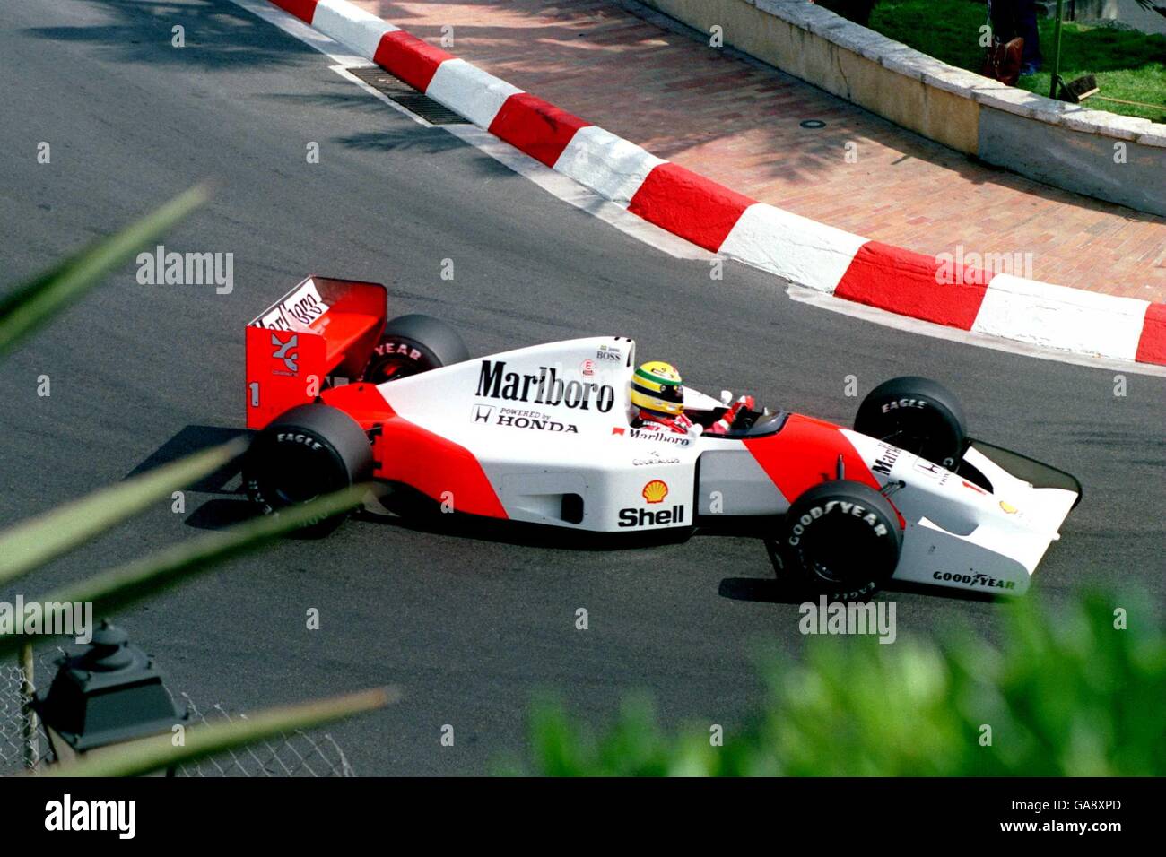 Formula One - Monaco Grand Prix. Ayrton Senna, McLaren Honda Stock ...