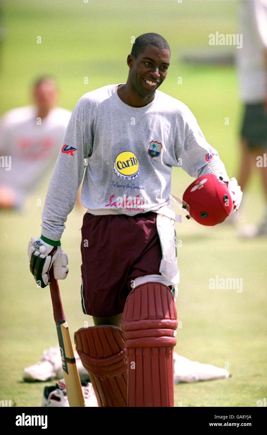 Cricket - Natwest Series - West Indies Nets. Sherwin Campbell, West ...