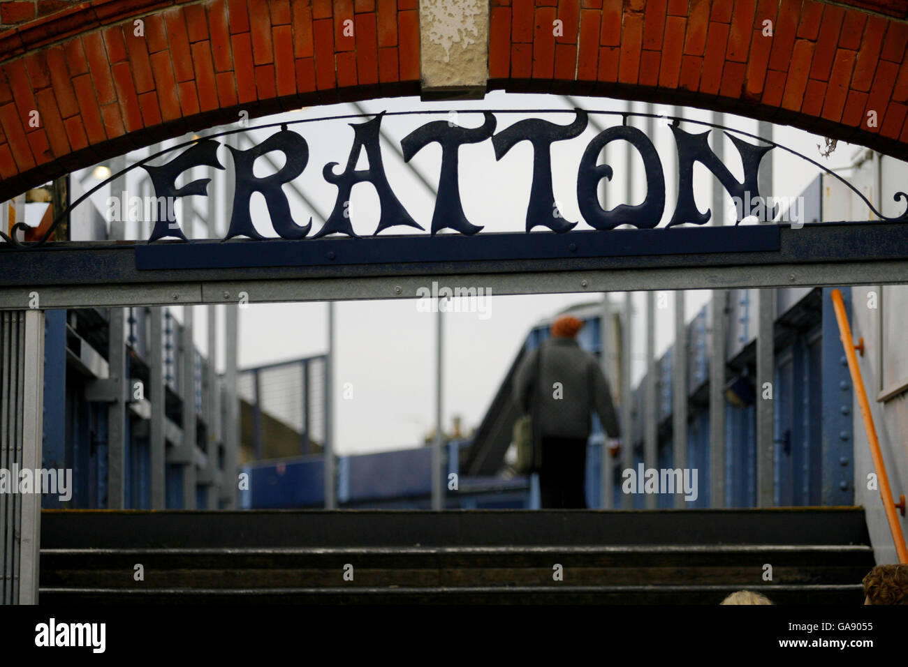 A general view of Fratton railway station where visiting football fans ...