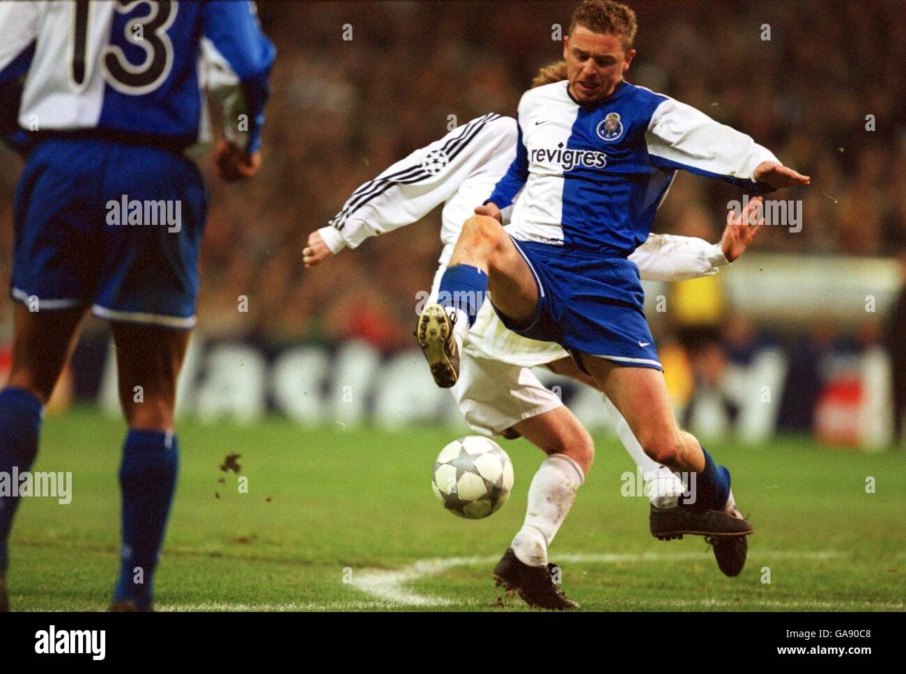 Fc portos fredrick soderstrom attempts to clear the ball hi-res stock ...