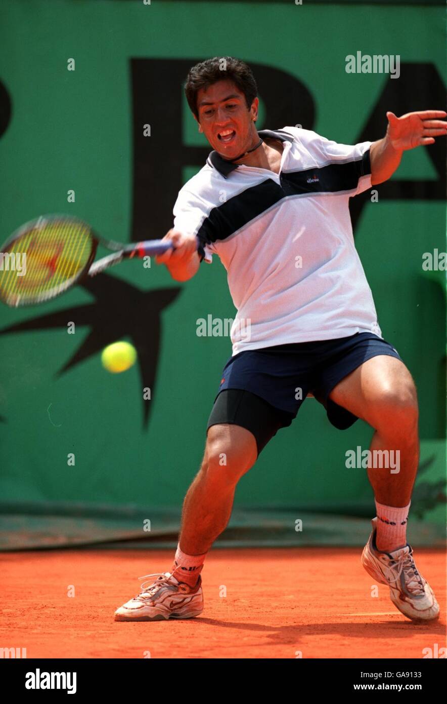 Tennis - French Open - Roland Garros. Guillermo Canas in action against ...