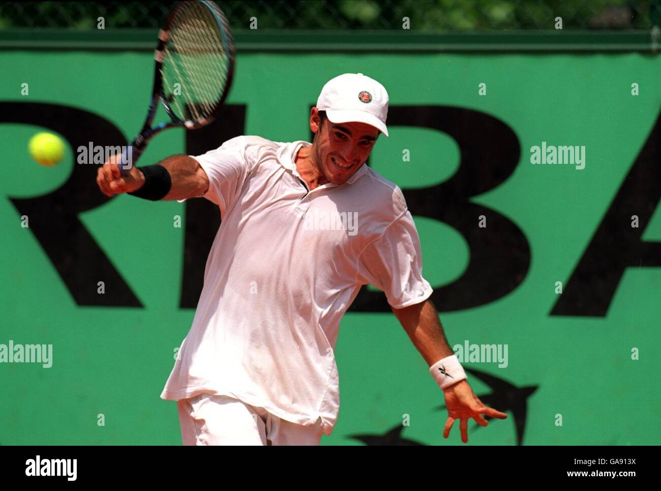 Alberto martin in action against guillermo canas hi-res stock ...