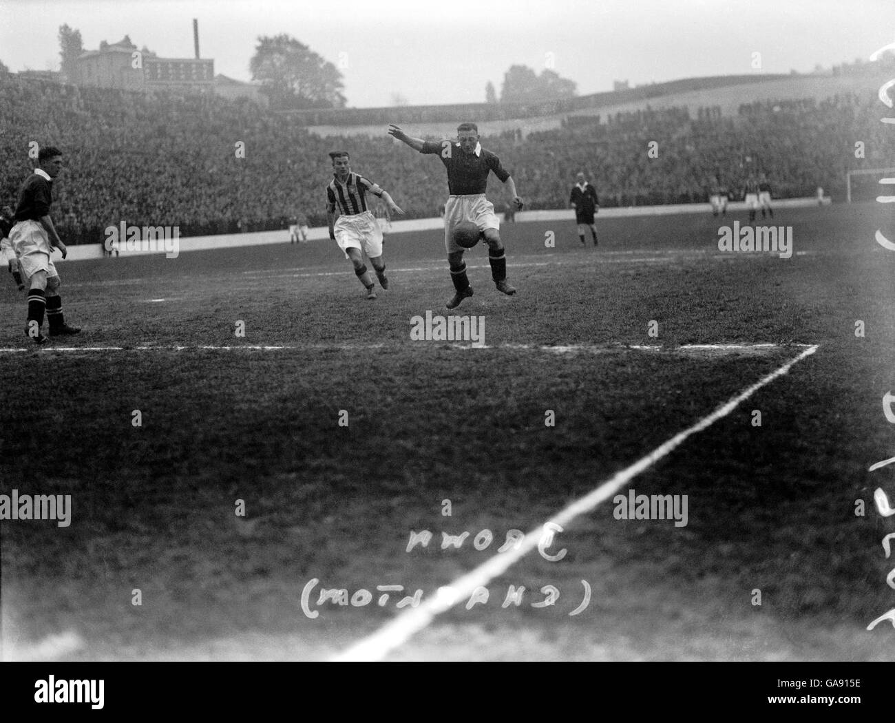 Sport football action stock full length Black and White Stock Photos ...