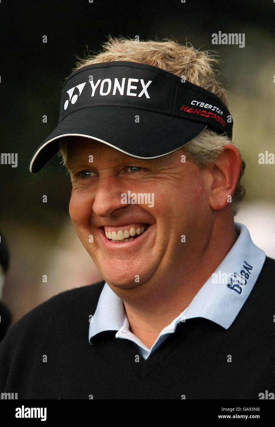 Colin Montgomerie on the first during the Johnnie Walker Championship ...