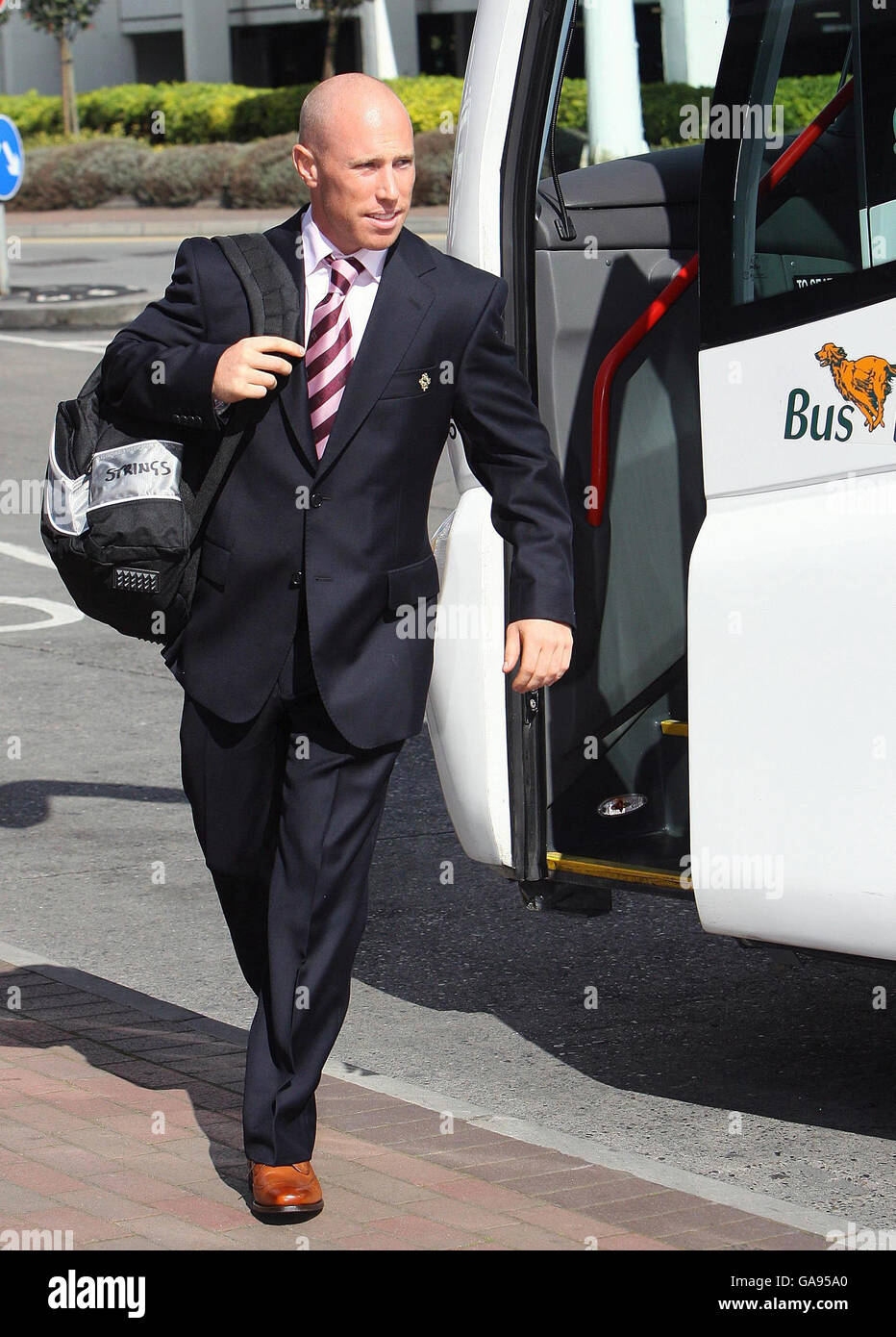 Ireland's Peter Stringer arrive at Dublin Airport for their flight to ...
