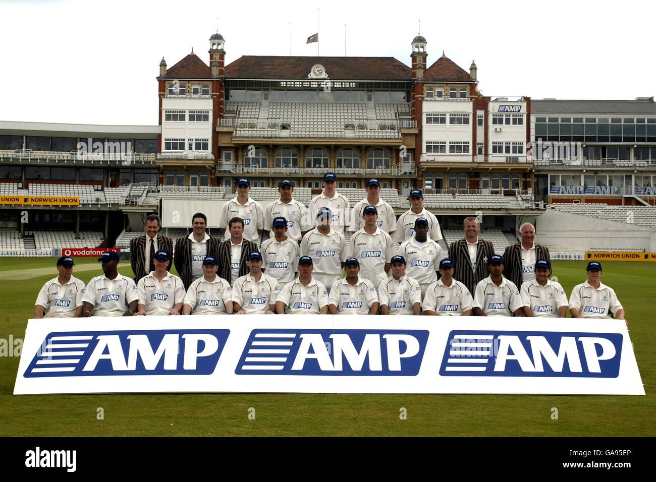 Cricket, Surrey CCC Press Day. Surrey CCC's Team Group Stock Photo - Alamy
