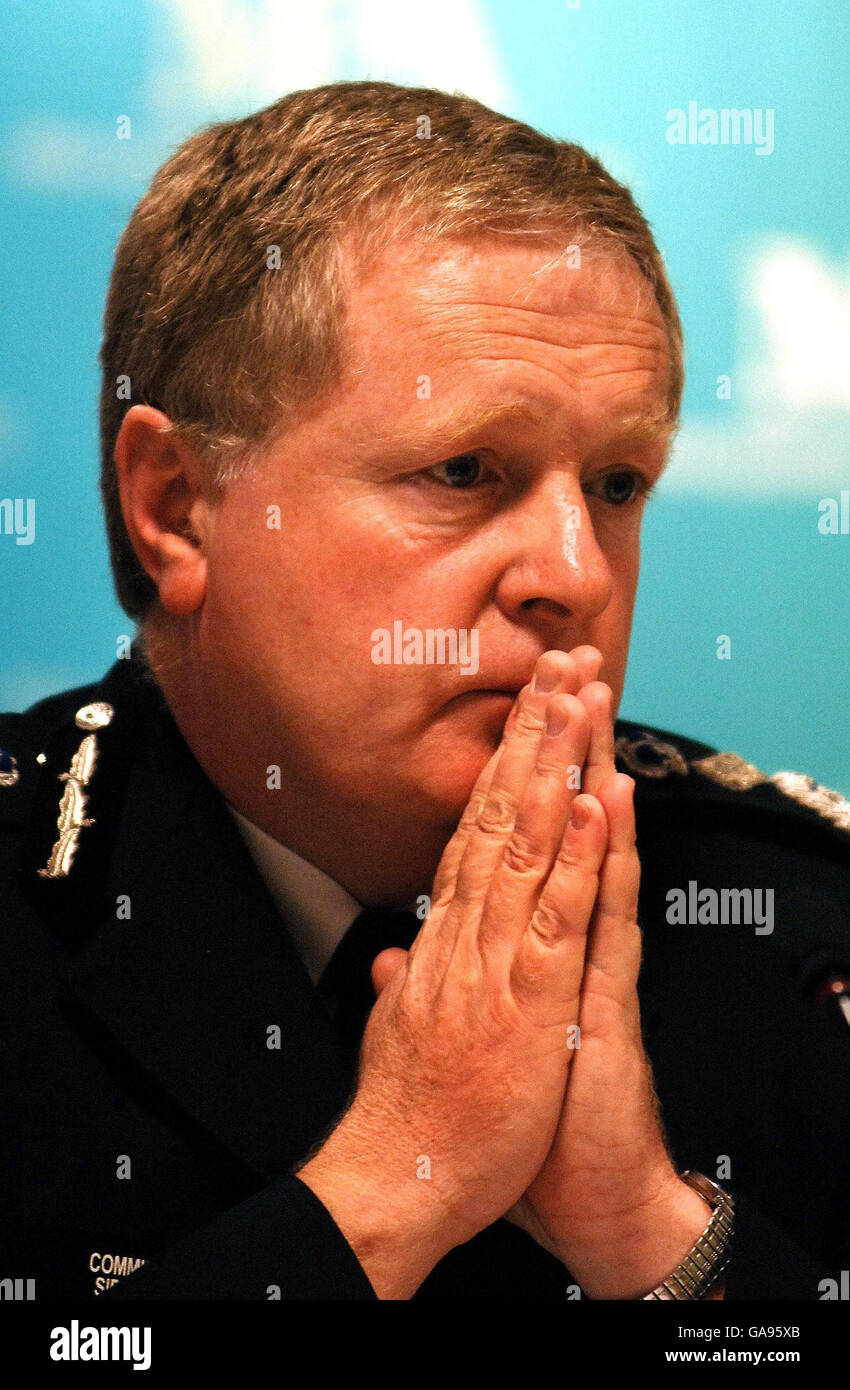 Metropolitan Police Commissioner Sir Ian Blair at a monthly meeting of ...