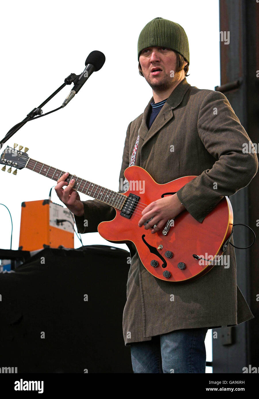 Andrew White of the Kaiser Chiefs performs on stage as Vodafone TBA ...