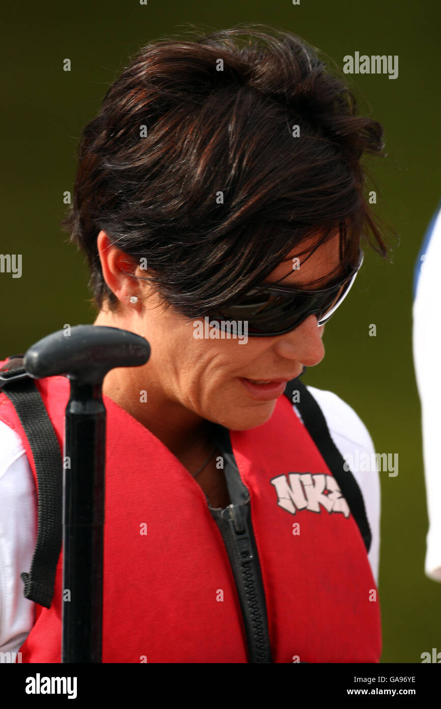 Penny Mallory takes part in the Celebrity and Paralympian dragon boat ...