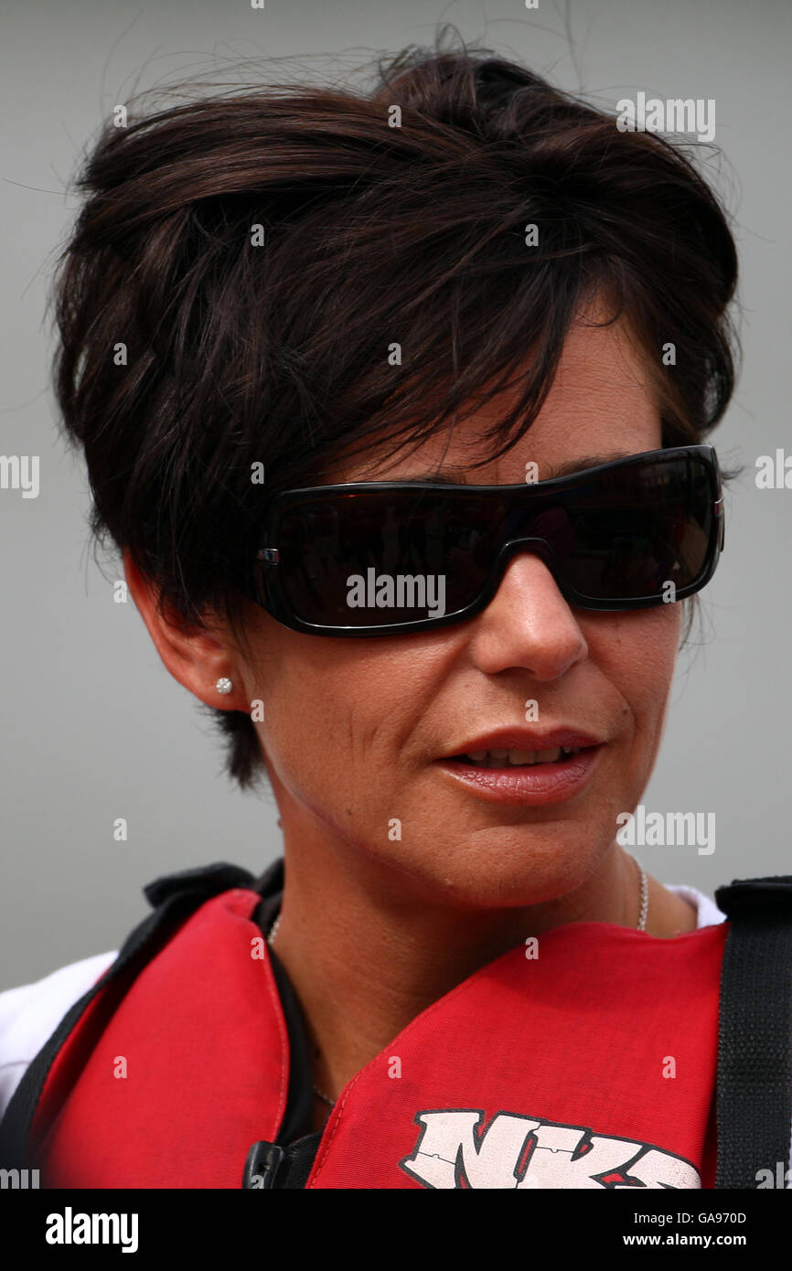 Penny Mallory takes part in the Celebrity and Paralympian dragon boat ...