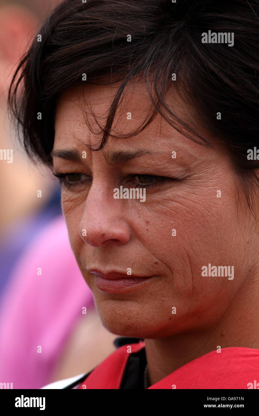 Penny Mallory takes part in the Celebrity and Paralympian dragon boat ...