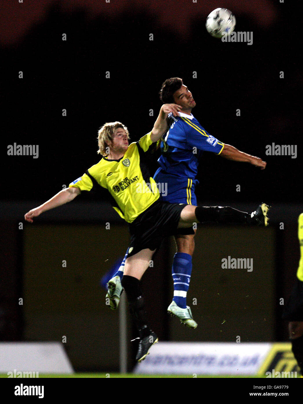 Burton albions john brayford and torquay uniteds tim sills hi-res stock ...