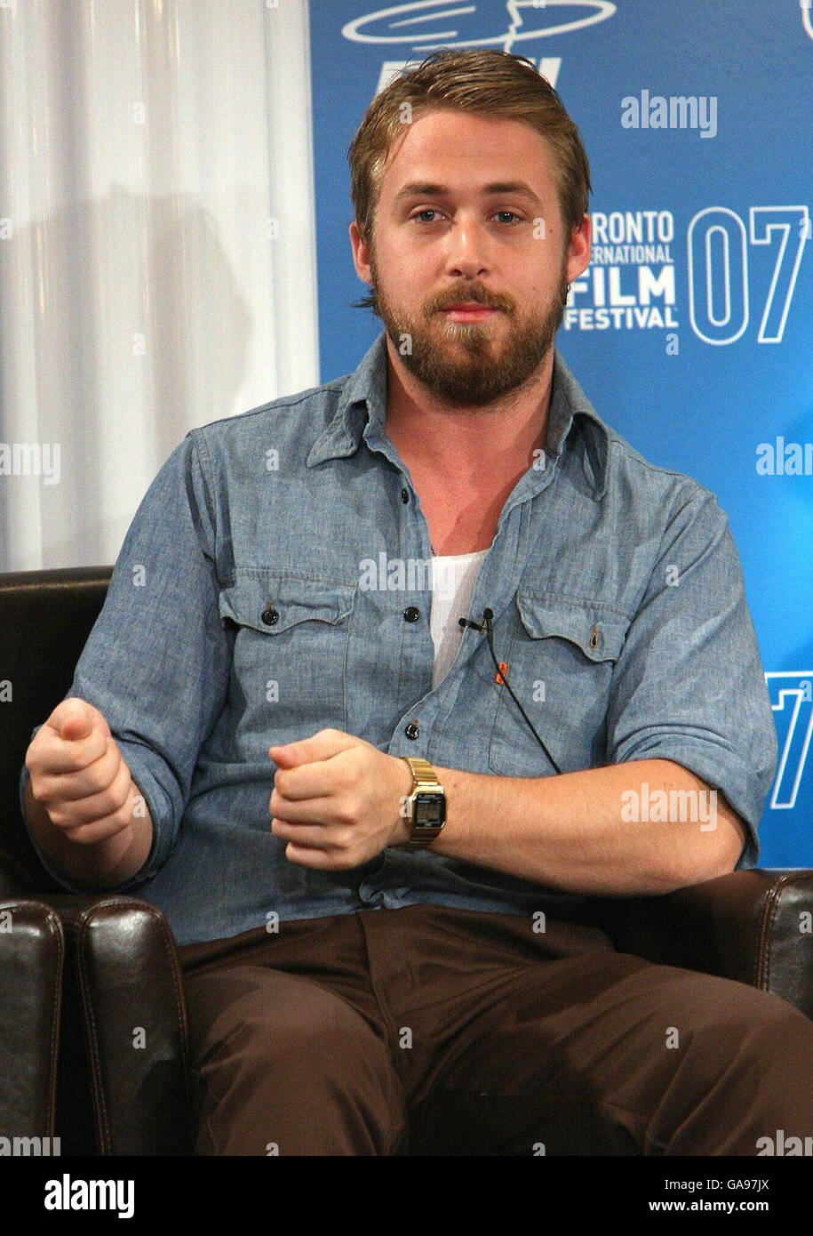AP OUT Ryan Gosling attends a press conference for new film Lars And ...