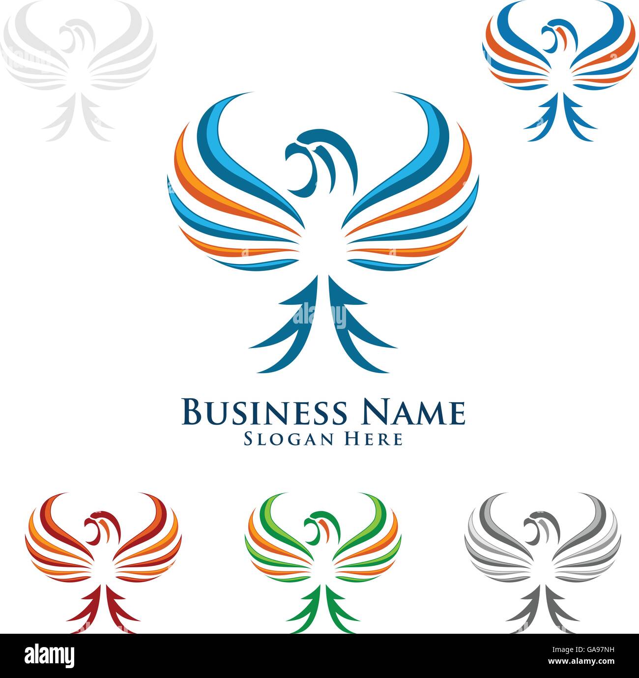 Eagle fly logo design, vector of eagle Bird ,Falcon, Hawk, isolated on ...