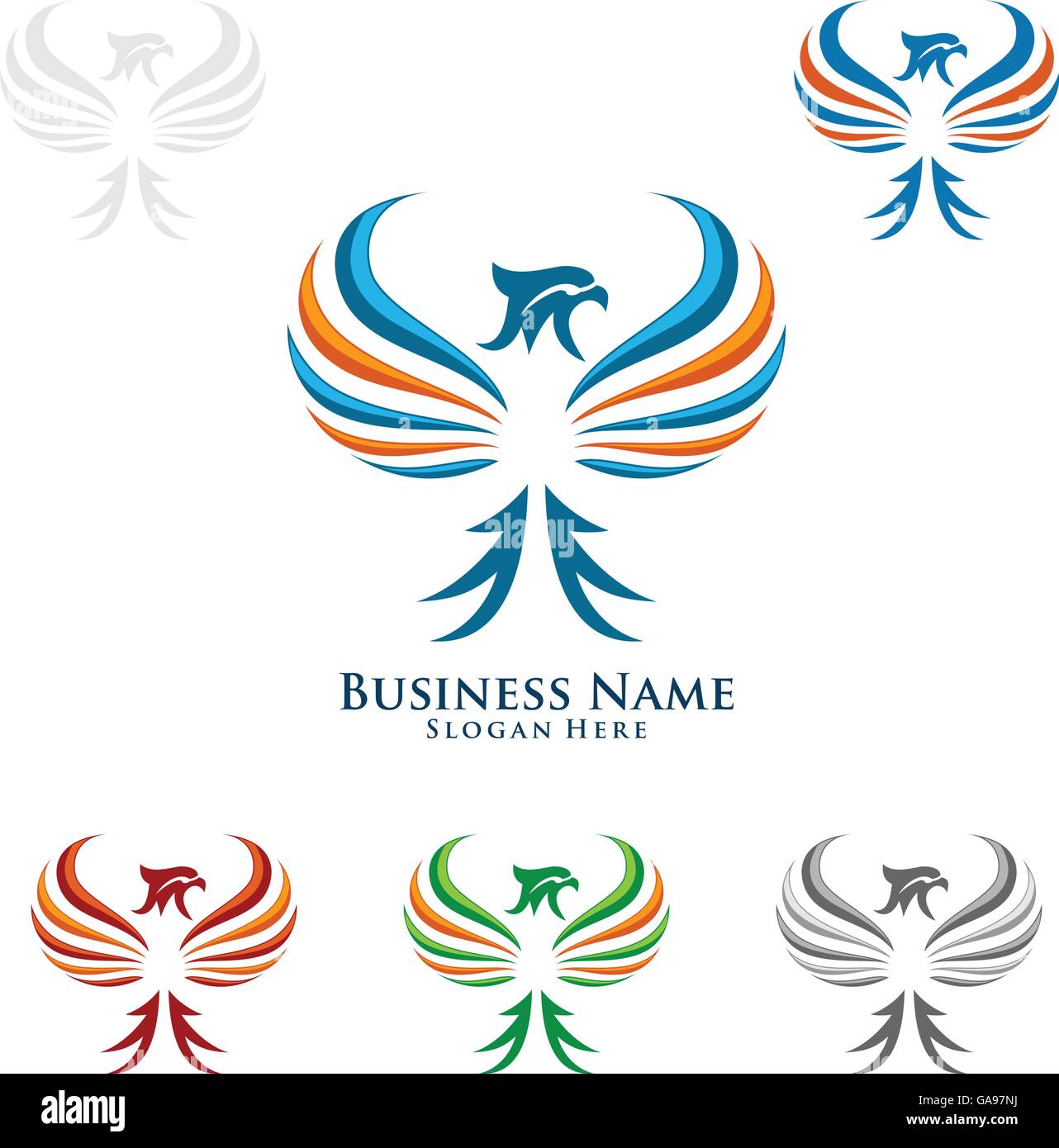 Eagle fly logo design, vector of eagle Bird ,Falcon, Hawk, isolated on ...