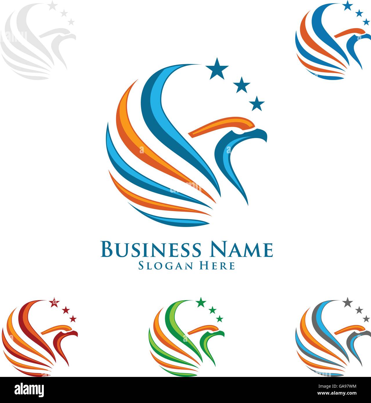 Eagle fly logo design, vector of eagle Bird ,Falcon, Hawk, isolated on ...