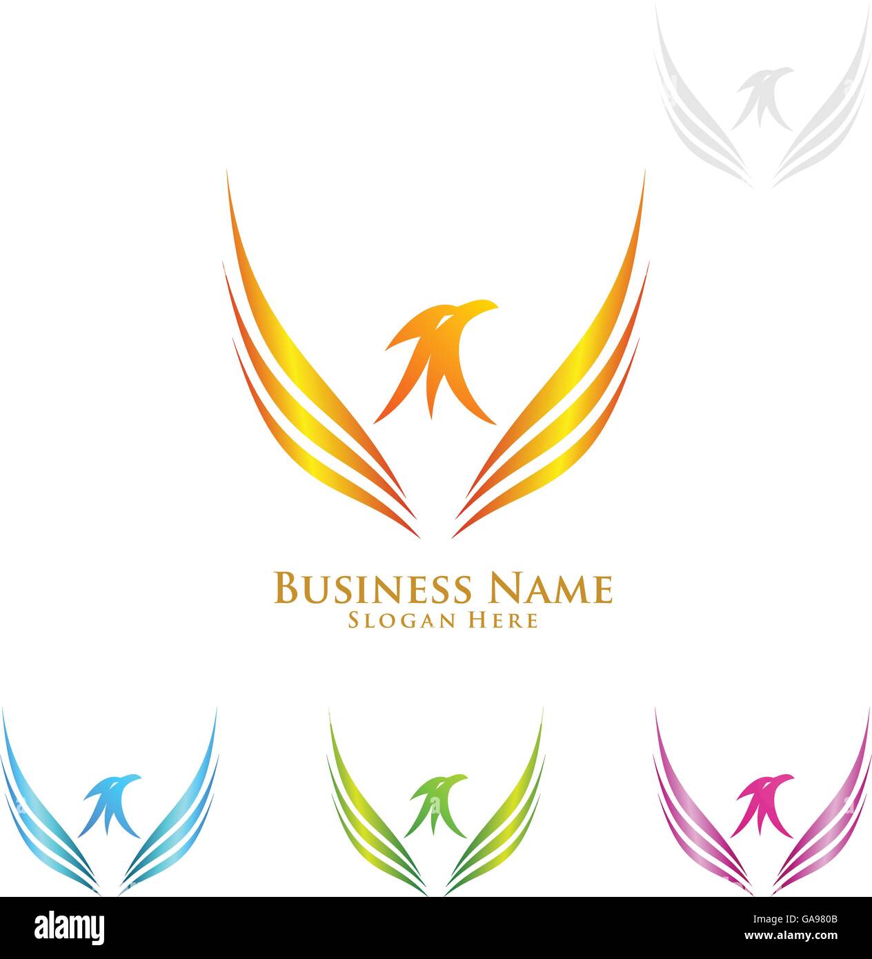 Eagle fly logo design, vector of eagle Bird ,Falcon, Hawk, isolated on ...